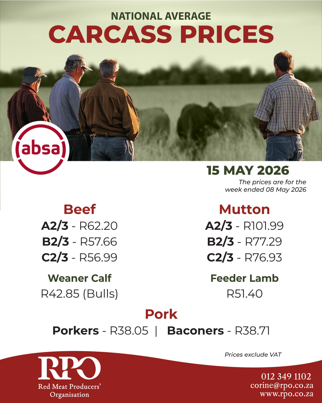 Carcass Prices - Red Meat Producers Organization